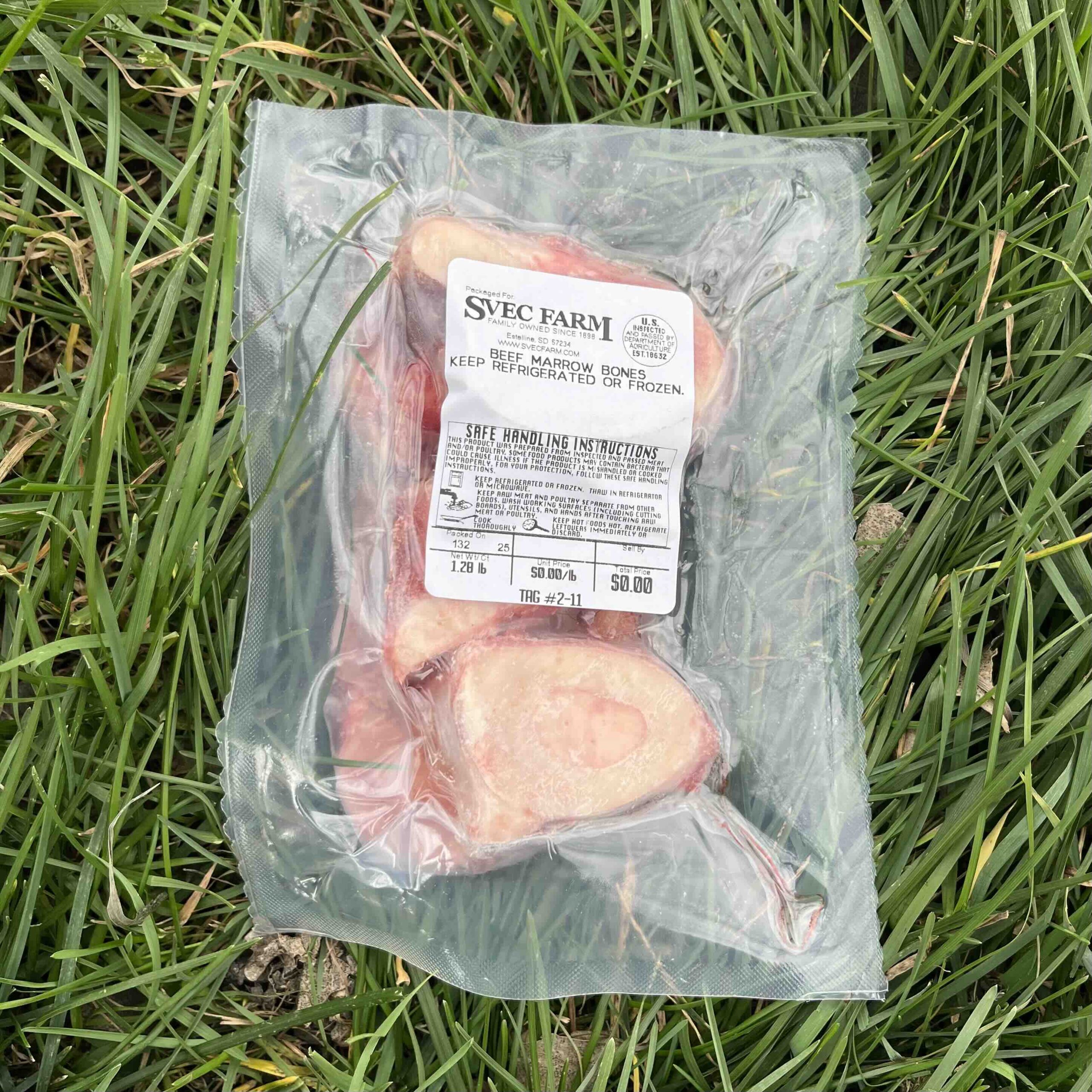 Beef short marrow bone rounds, 1 lb – Svec Farm